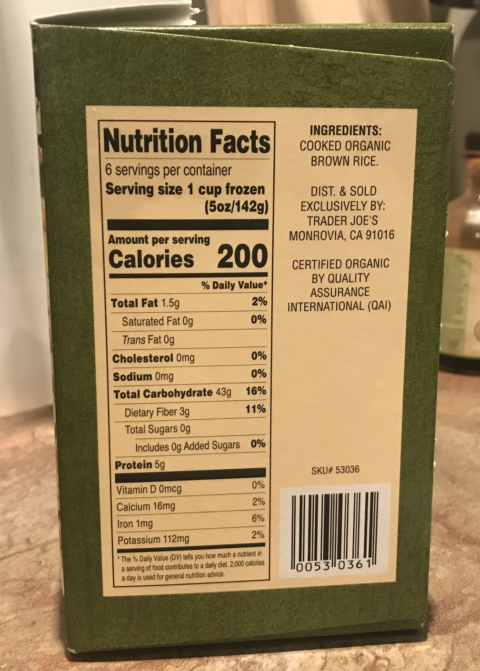 Trader Joe’s Frozen Brown Rice – Quick, Easy & Healthy – AisleofShame.com Trader Joe’s Frozen Brown Rice – Quick, Easy & Healthy – AisleofShame.com