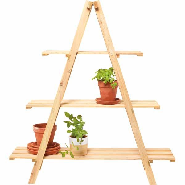 Belavi Wooden Plant Ladder Stand